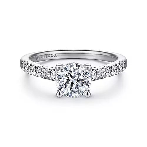 Gabriel & Co 14K White Gold Lab Grown Diamond Engagement Ring – Boulevard Diamonds