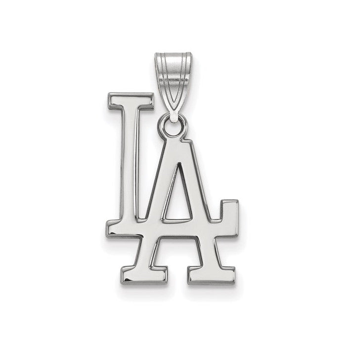 MLB Licensed (10K, 14K) White Gold (13mm) Los Angeles Dodgers Pendant ...
