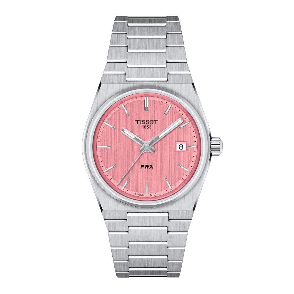 Tissot PRX (35mm) Stainless Steel Pink Dial Watch – Boulevard Diamonds
