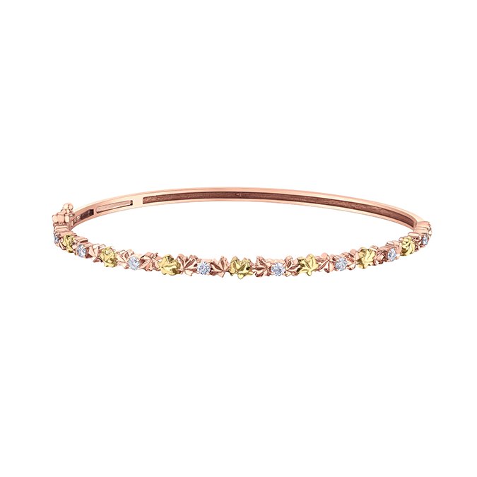 Shelly Purdy 14K (Rose, Yellow) Gold (0.30ct) Diamond Falling Leaves B ...